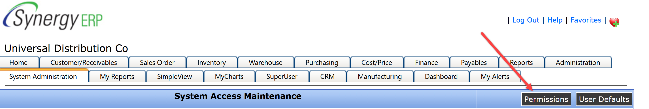 ERP System Administration - Add/Edit