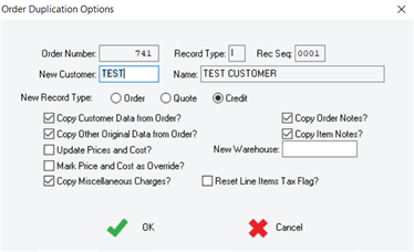 Creating a Sales Order Credit