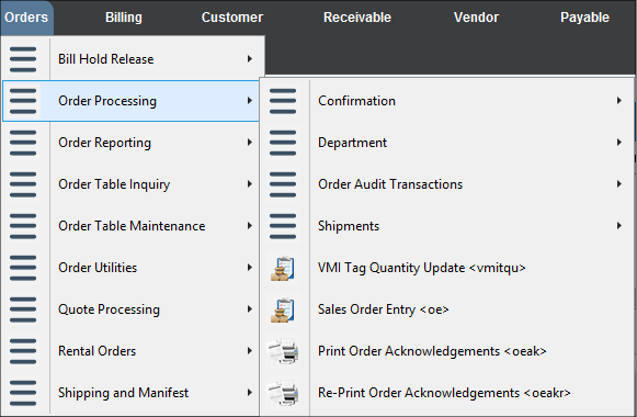 Launching Programs in ERP-ONE+