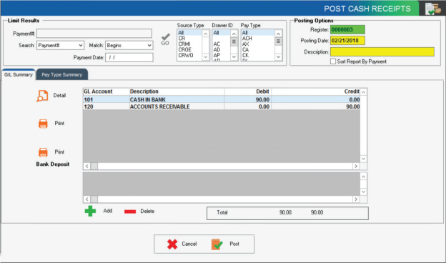 Enter and Post Cash Receipts