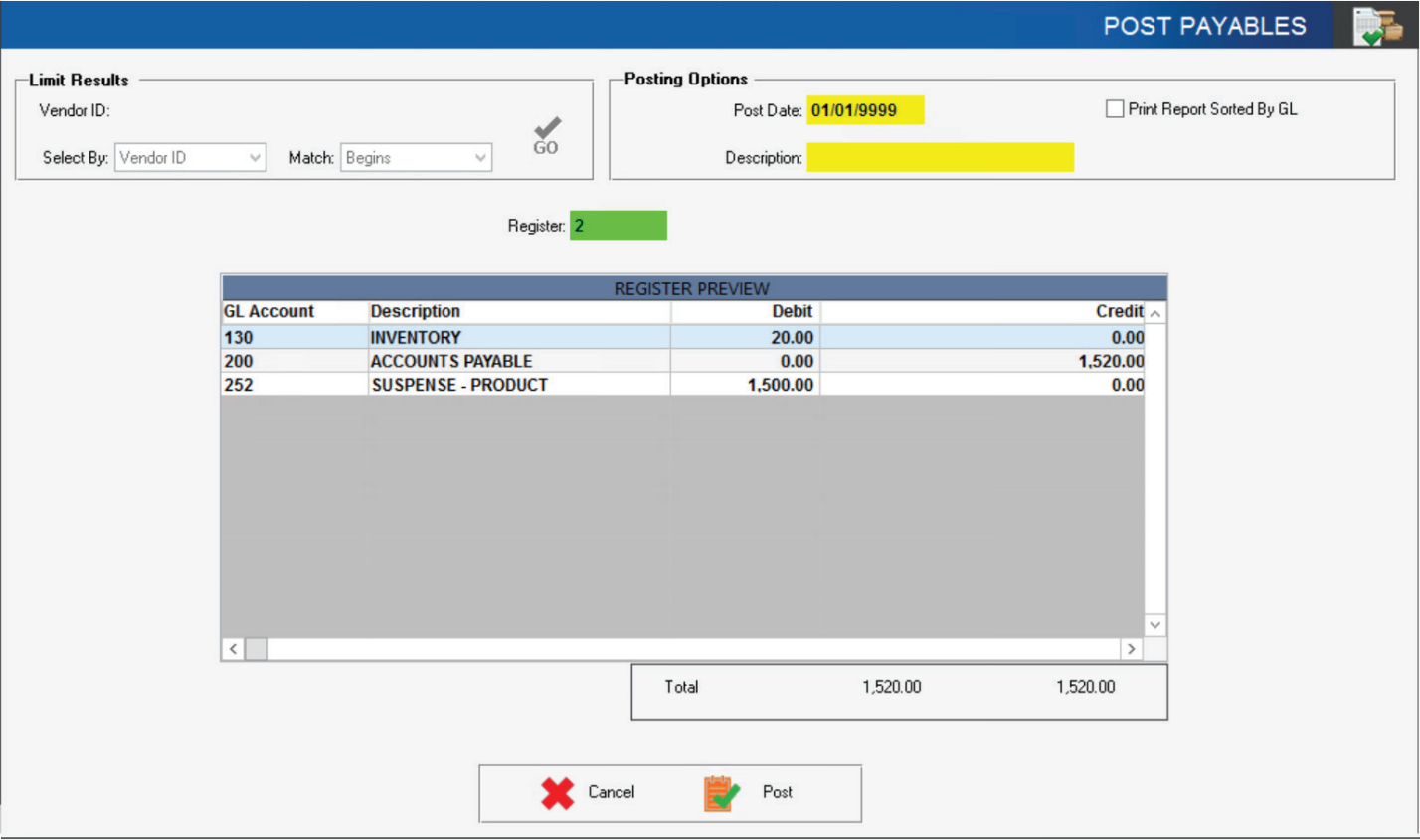 Print and Post Invoices