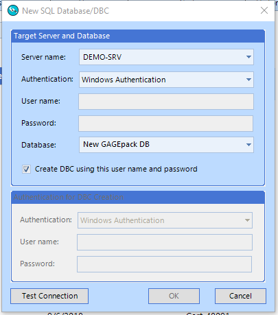 Creating a GAGEpack Database and Connection File