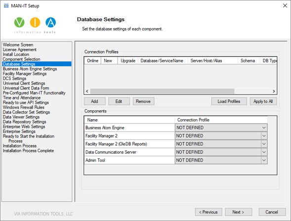 Database Settings