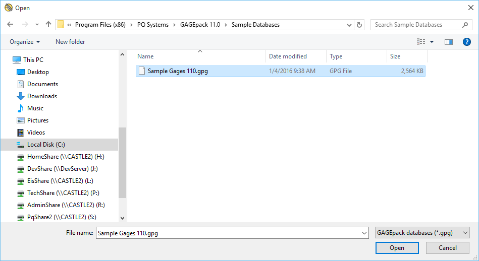 GAGEpack Database Overview