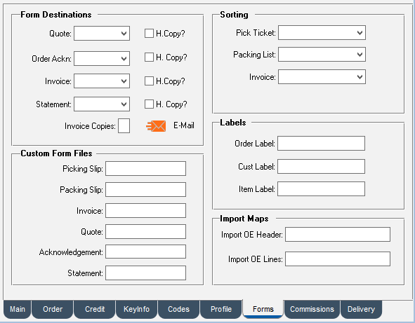 Customer Master Maintenance