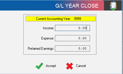ERP-ONE Closing the Year