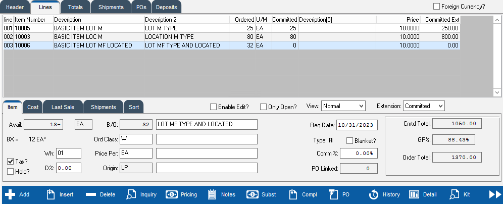 The Sales Order Entry Program - Continuation