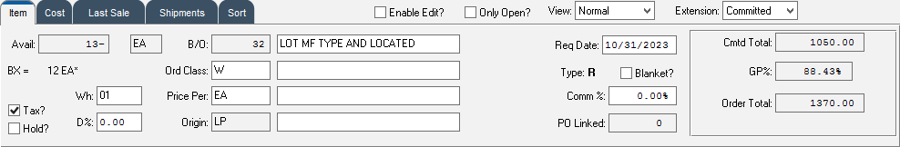 The Sales Order Entry Program - Continuation